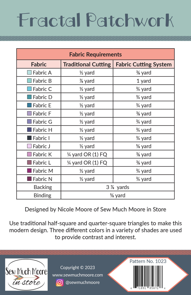 Fractal Patchwork Quilt Pattern – Quilting Books Patterns and Notions