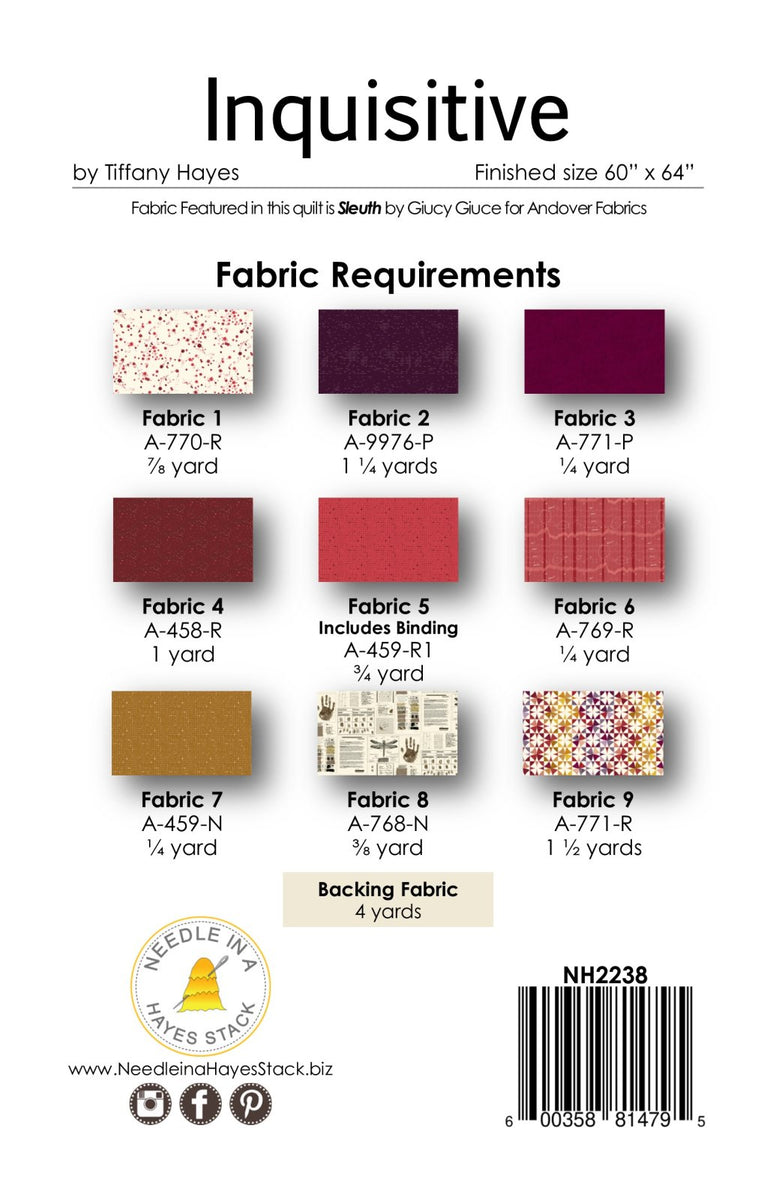 Inquisitive Downloadable Pattern – Quilting Books Patterns and Notions