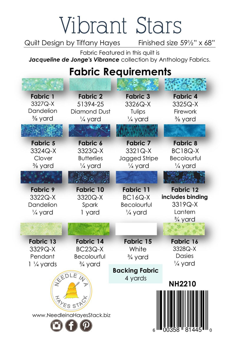 Vibrant Stars Downloadable Pattern – Quilting Books Patterns and Notions