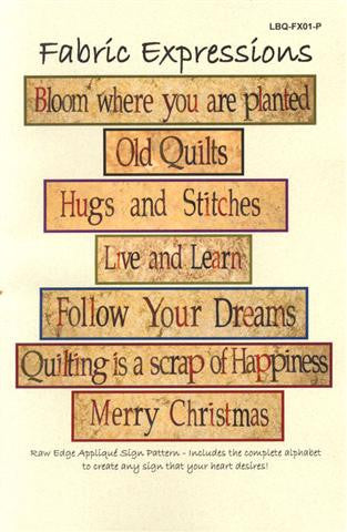 Fabric Expressions Pattern – Quilting Books Patterns and Notions