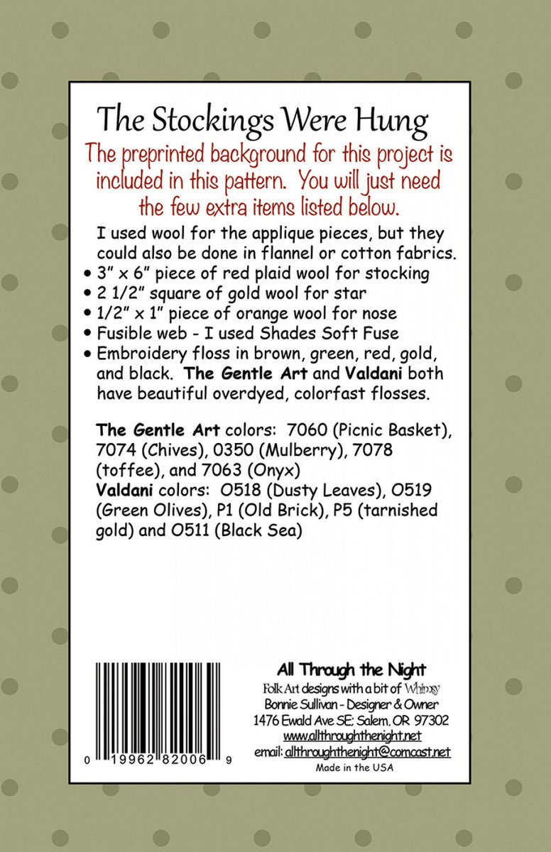 The Stockings Were Hung Patterns – Quilting Books Patterns and Notions