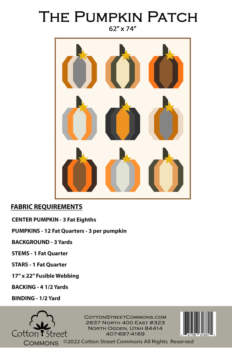 The Pumpkin Patch Downloadable Pattern – Quilting Books Patterns and ...