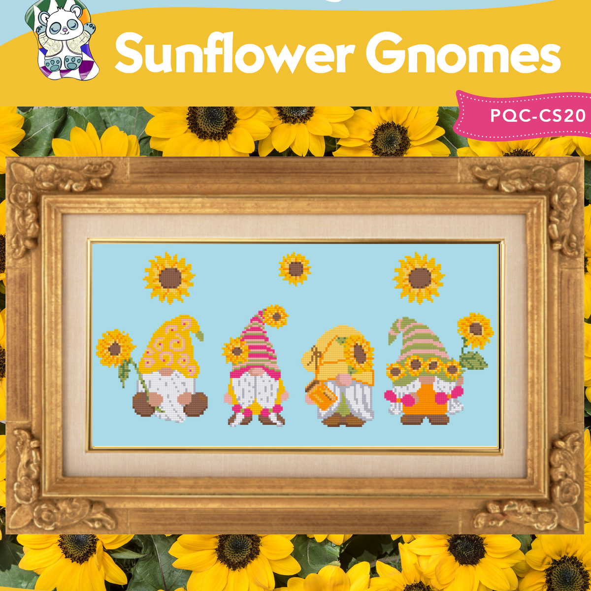 Sunflower Gnomes Downloadable Cross Stitch Pattern – Quilting Books ...