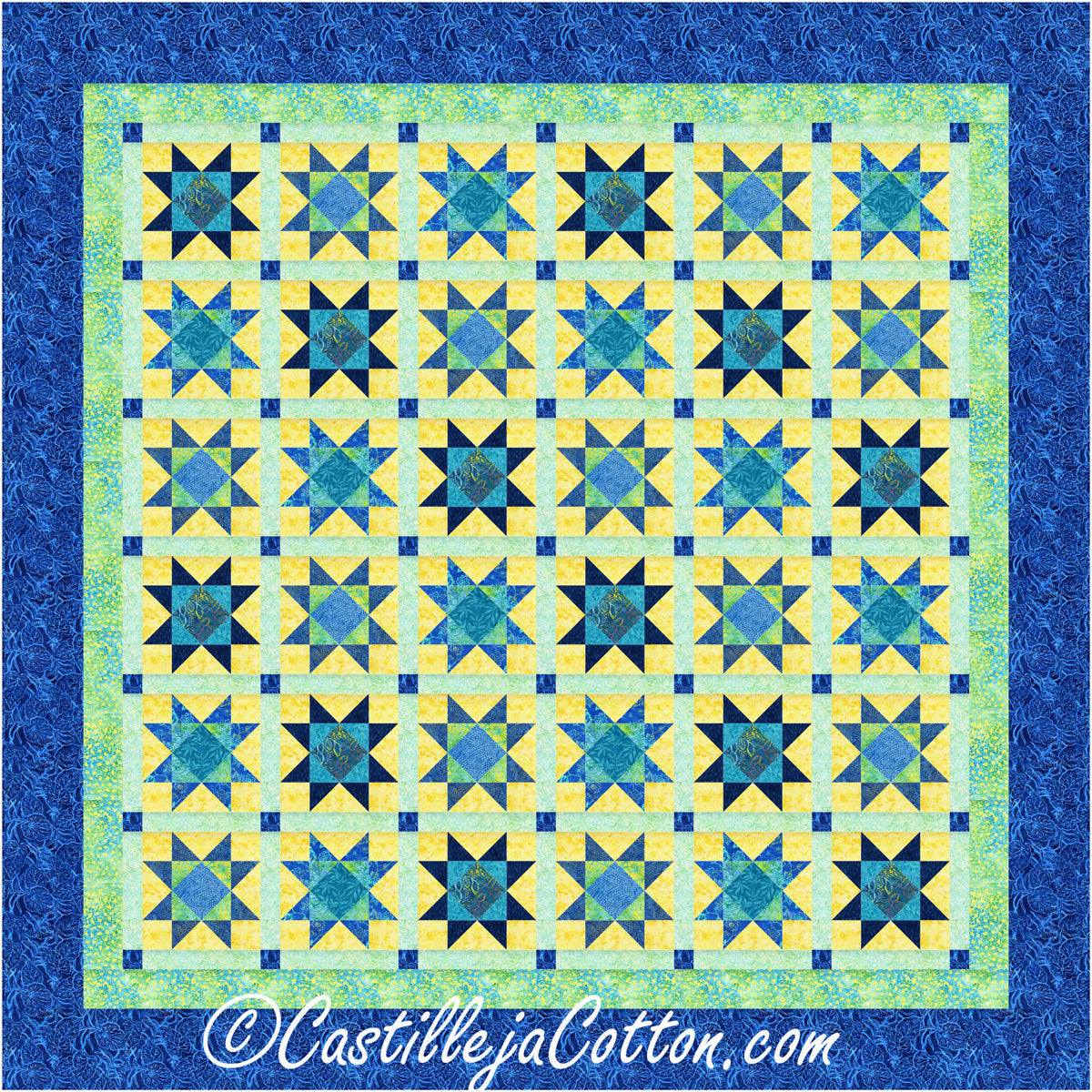 Seaglass Stars King Downloadable Pattern – Quilting Books Patterns and Notions