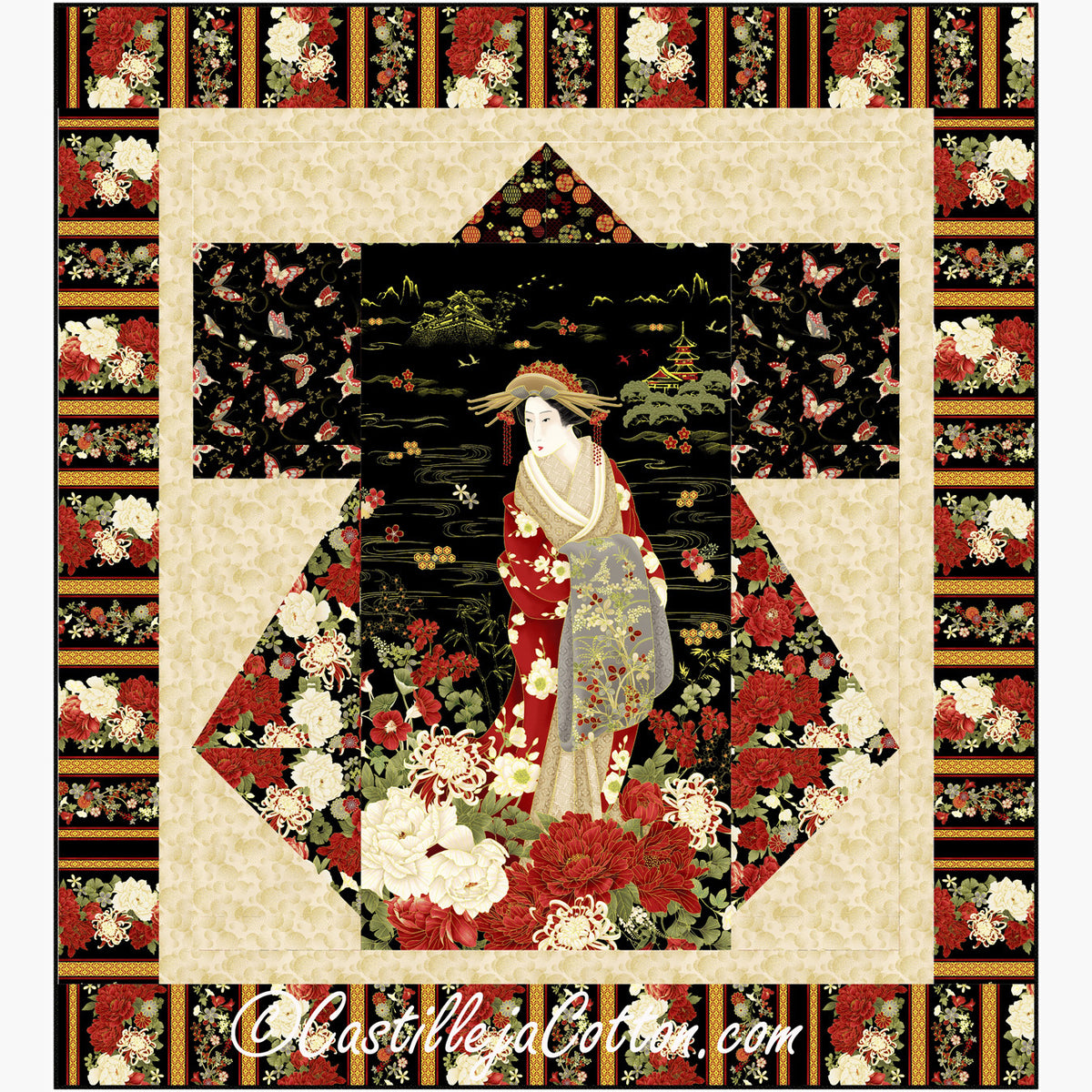 Geisha Panel Kimono Downloadable Pattern – Quilting Books Patterns and ...