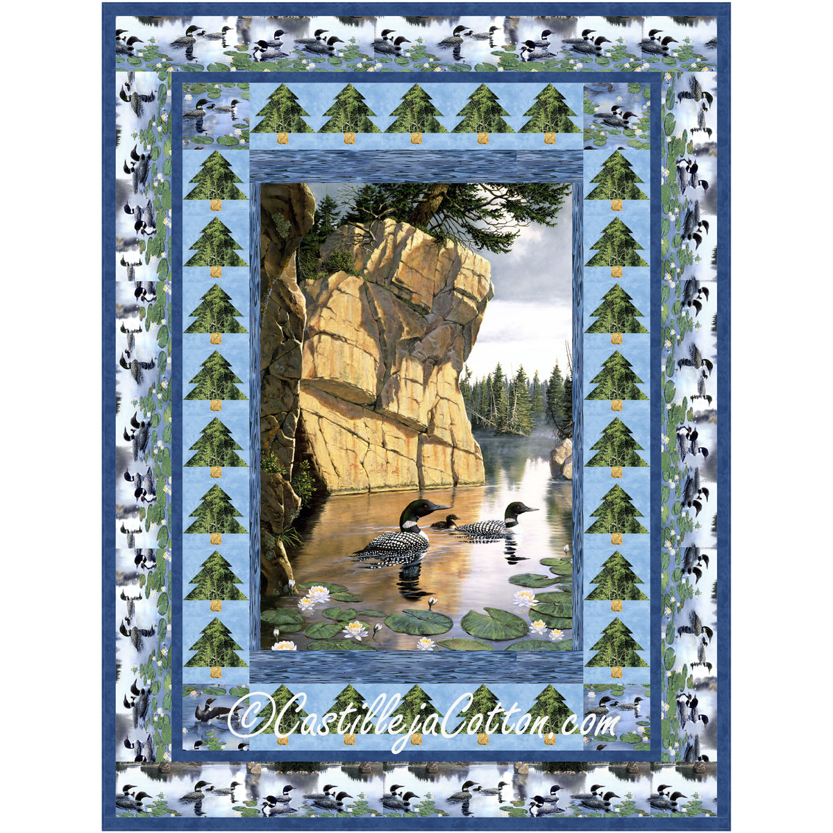 Loons In a Lily Pond Downloadable Pattern – Quilting Books Patterns and ...