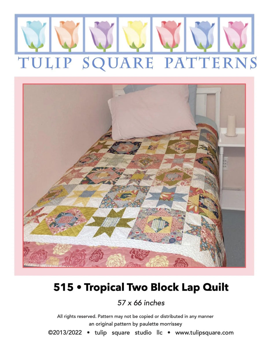 Tropical Two Block Lap Quilt Downloadable Pattern – Quilting Books ...