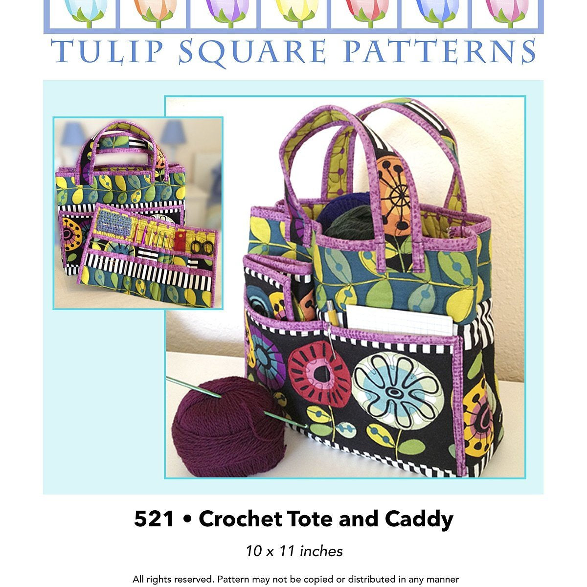 Crochet Tote and Caddy Downloadable Pattern – Quilting Books Patterns ...