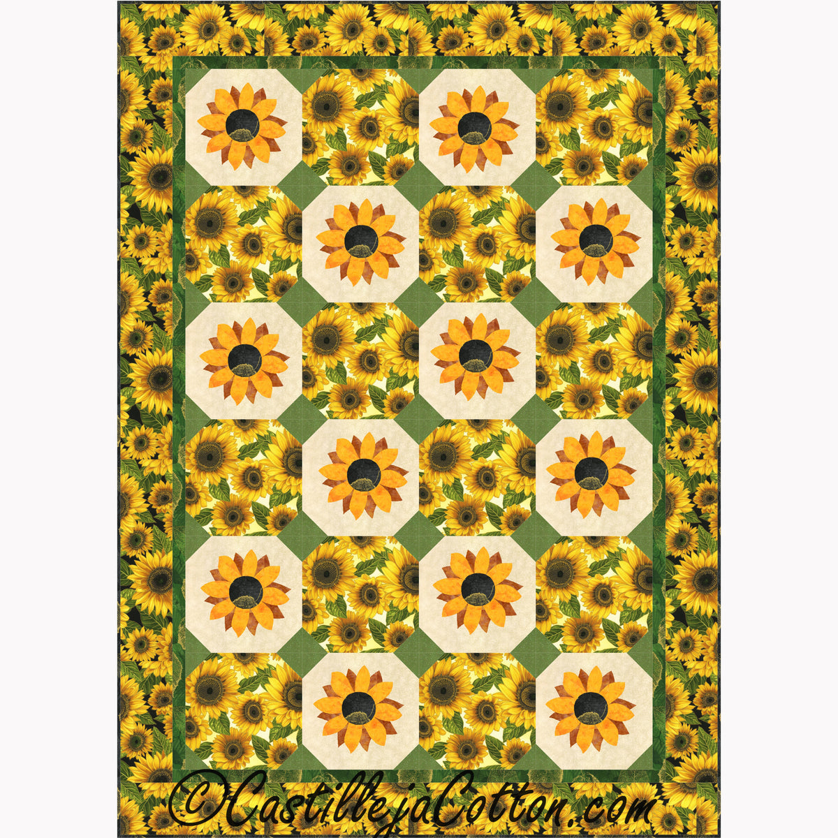 Field of Sunflowers Downloadable Pattern – Quilting Books Patterns and ...