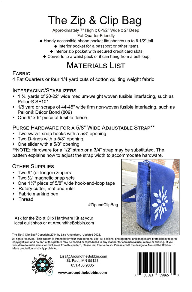 Zip and Clip Bag Quilters – Quilting Books Patterns and Notions