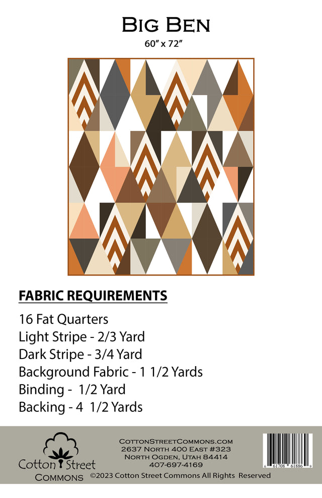 Big Ben Downloadable Pattern – Quilting Books Patterns and Notions