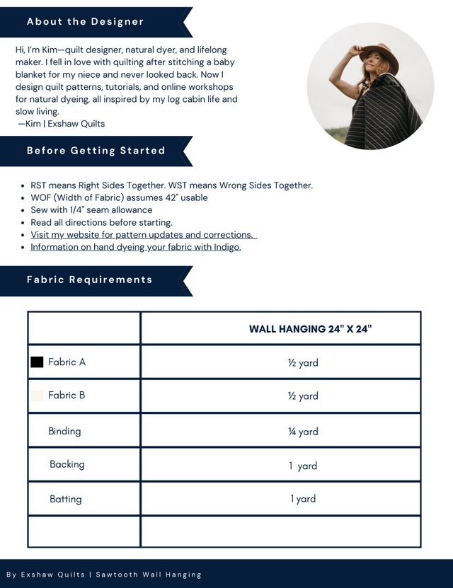 Sawtooth Wall Hanging Downloadable Pattern – Quilting Books Patterns ...