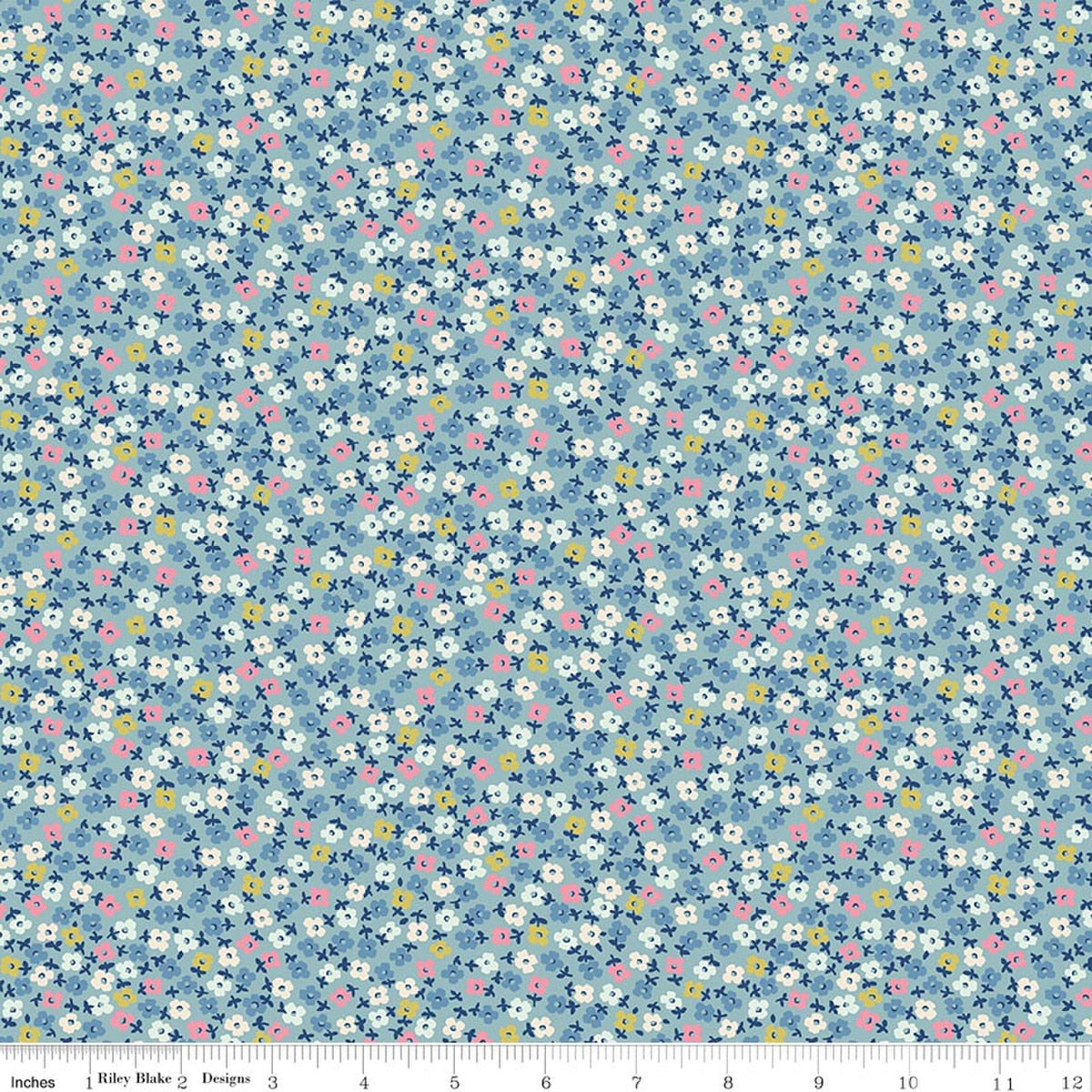 Cath Kidston® Signature Collection Teeny One Blue Quilt Fabric ...