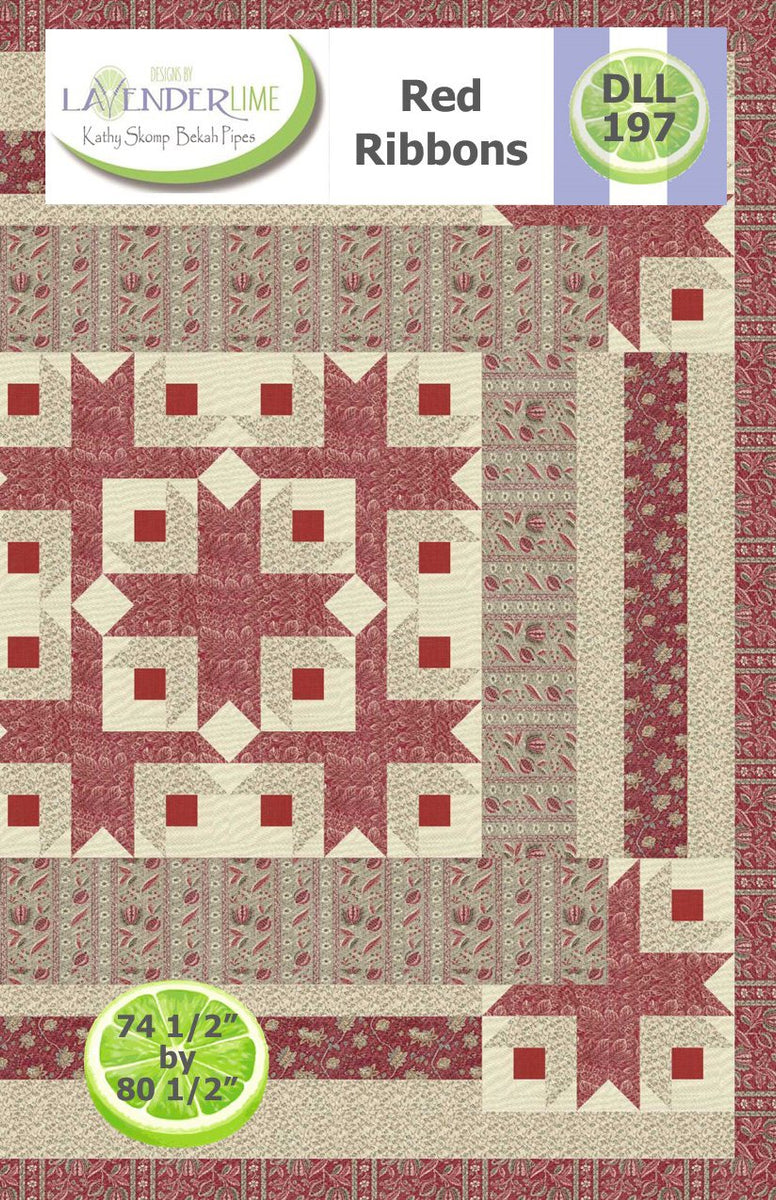Red Ribbons Downloadable Pattern – Quilting Books Patterns and Notions