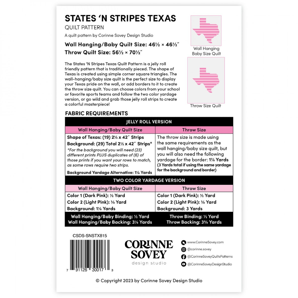 States 'N Stripes Texas Quilt Pattern – Quilting Books Patterns and Notions