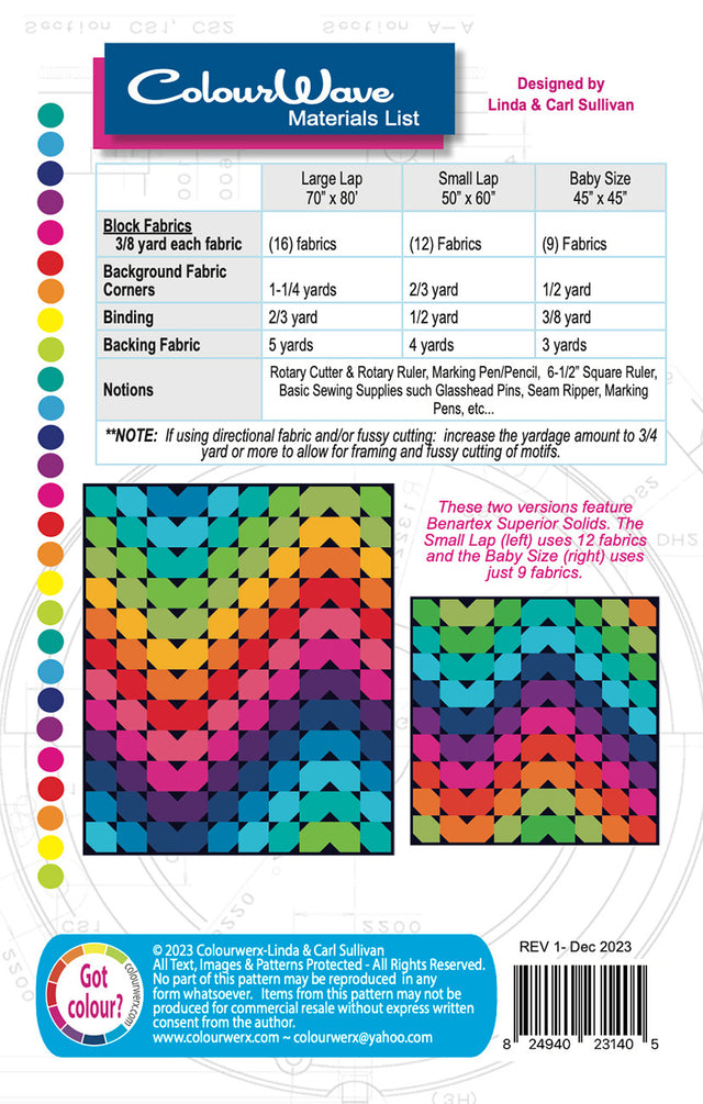 ColourWave Quilt Pattern – Quilting Books Patterns and Notions