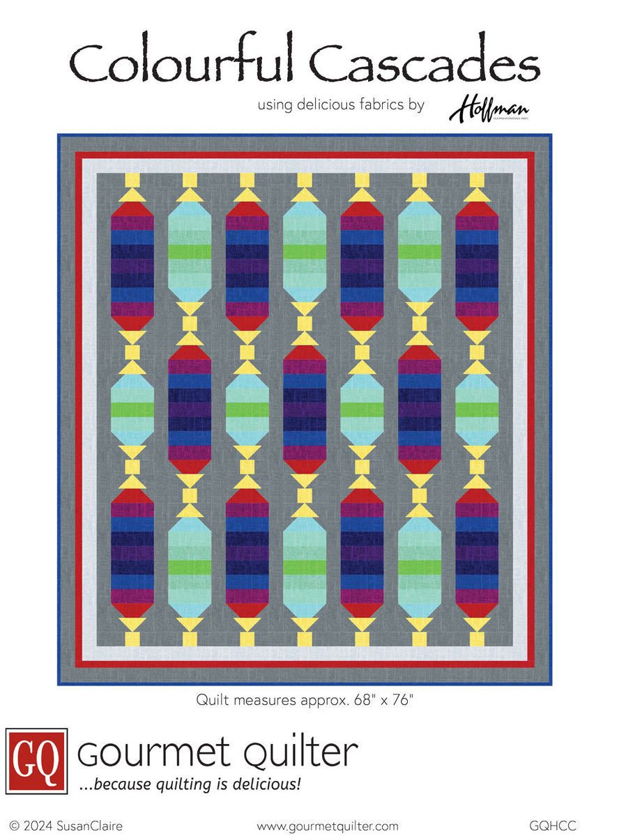 Colourful Cascades Quilt Pattern – Quilting Books Patterns and Notions