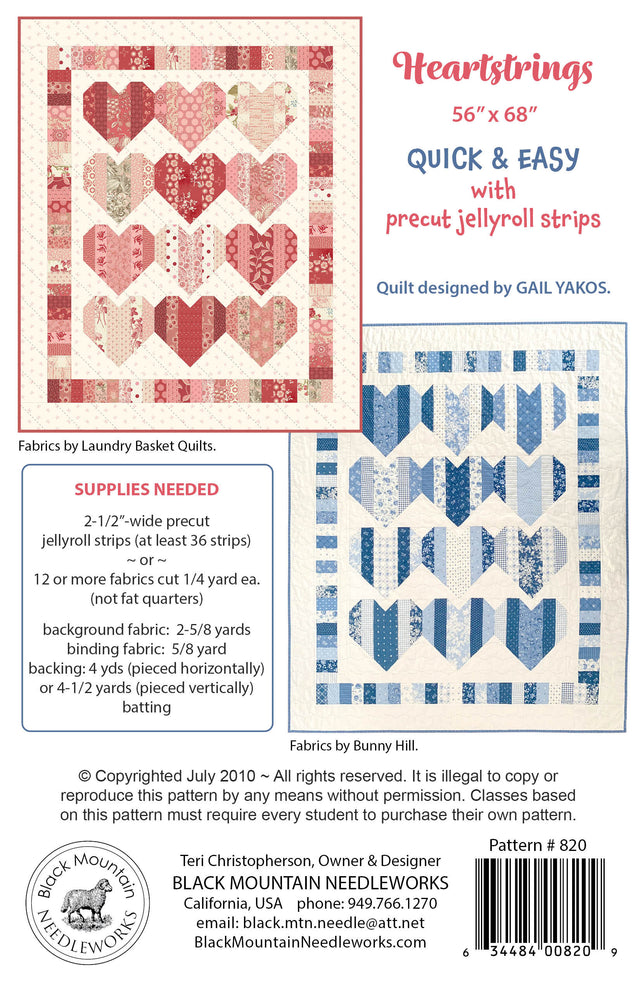 Heartstrings QBPN Patterns – Quilting Books Patterns and Notions