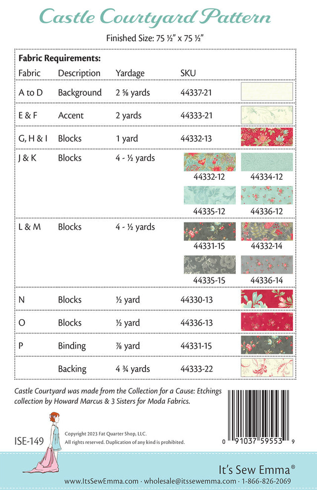 Castle Courtyard Quilt Pattern – Quilting Books Patterns and Notions