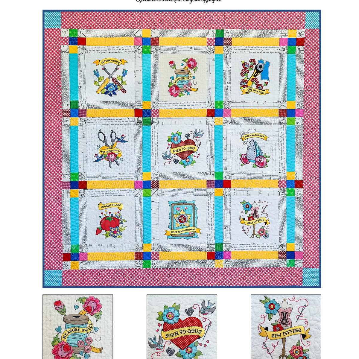 Inked - Makers Quilt for Machine Embroidery – Quilting Books Patterns ...