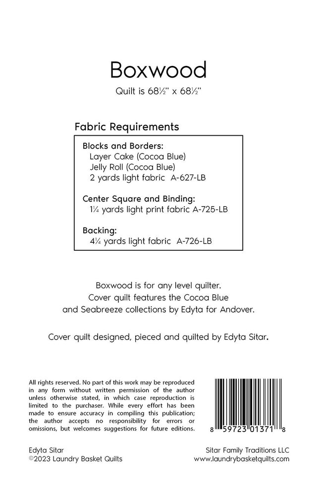 Boxwood Quilt Pattern – Quilting Books Patterns and Notions