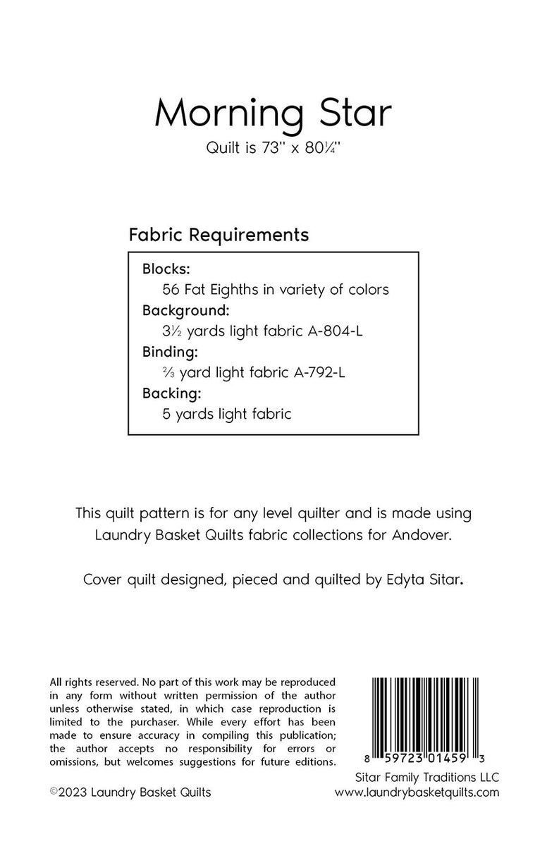 Morning Star Quilt Pattern – Quilting Books Patterns and Notions