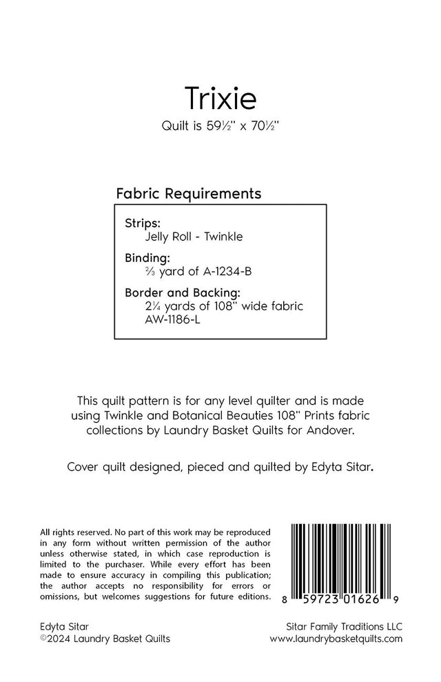 Trixie Quilt Pattern – Quilting Books Patterns and Notions