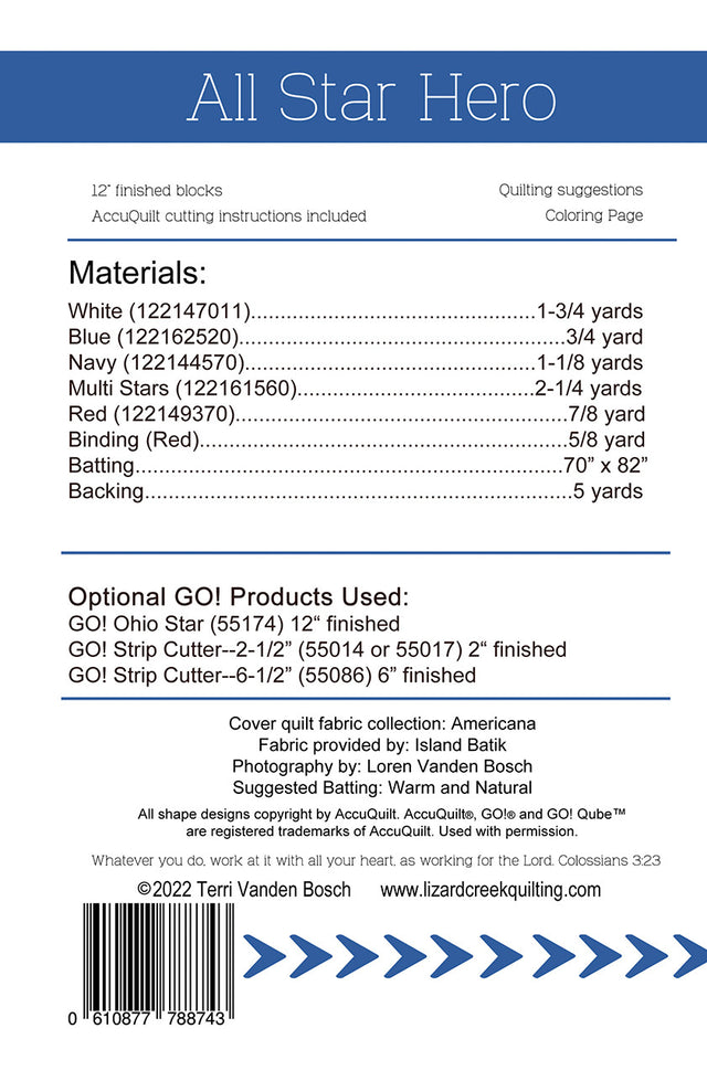 All Star Hero Quilt Pattern – Quilting Books Patterns and Notions