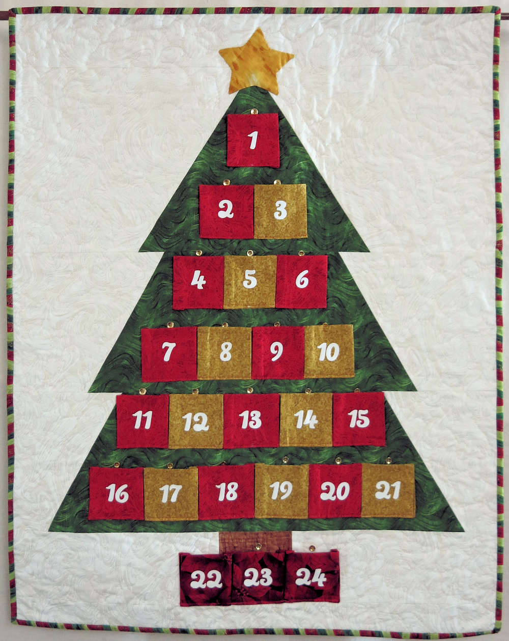 Christmas Countdown Calendar Downloadable Pattern – Quilting Books ... Christmas Countdown Calendar Downloadable Pattern – Quilting Books ...