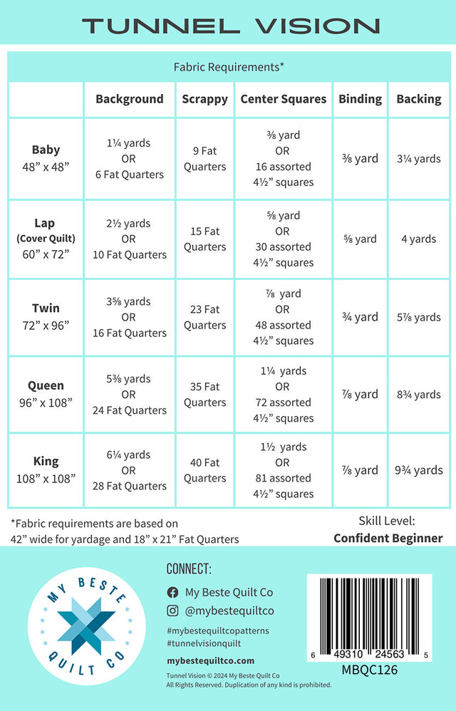 Tunnel Vision Quilt Pattern – Quilting Books Patterns and Notions