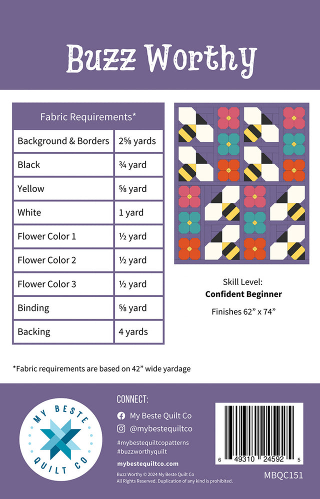Buzz Worthy Quilt Pattern – Quilting Books Patterns and Notions