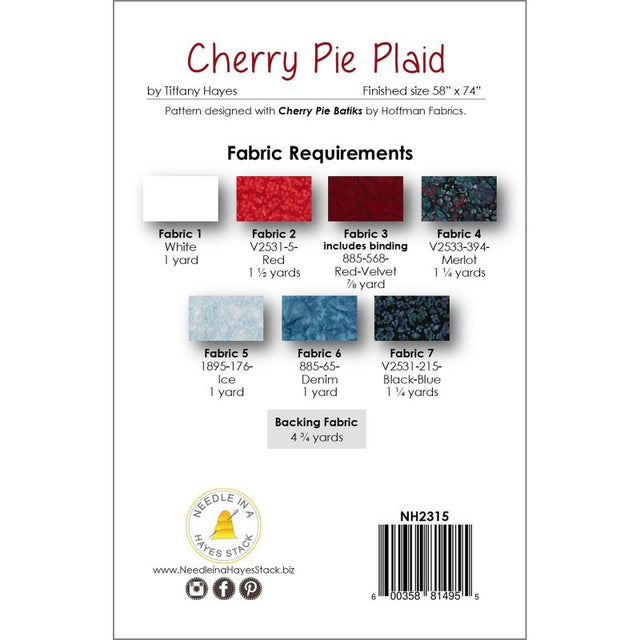 Cherry Pie Plaid Quilt Pattern – Quilting Books Patterns and Notions