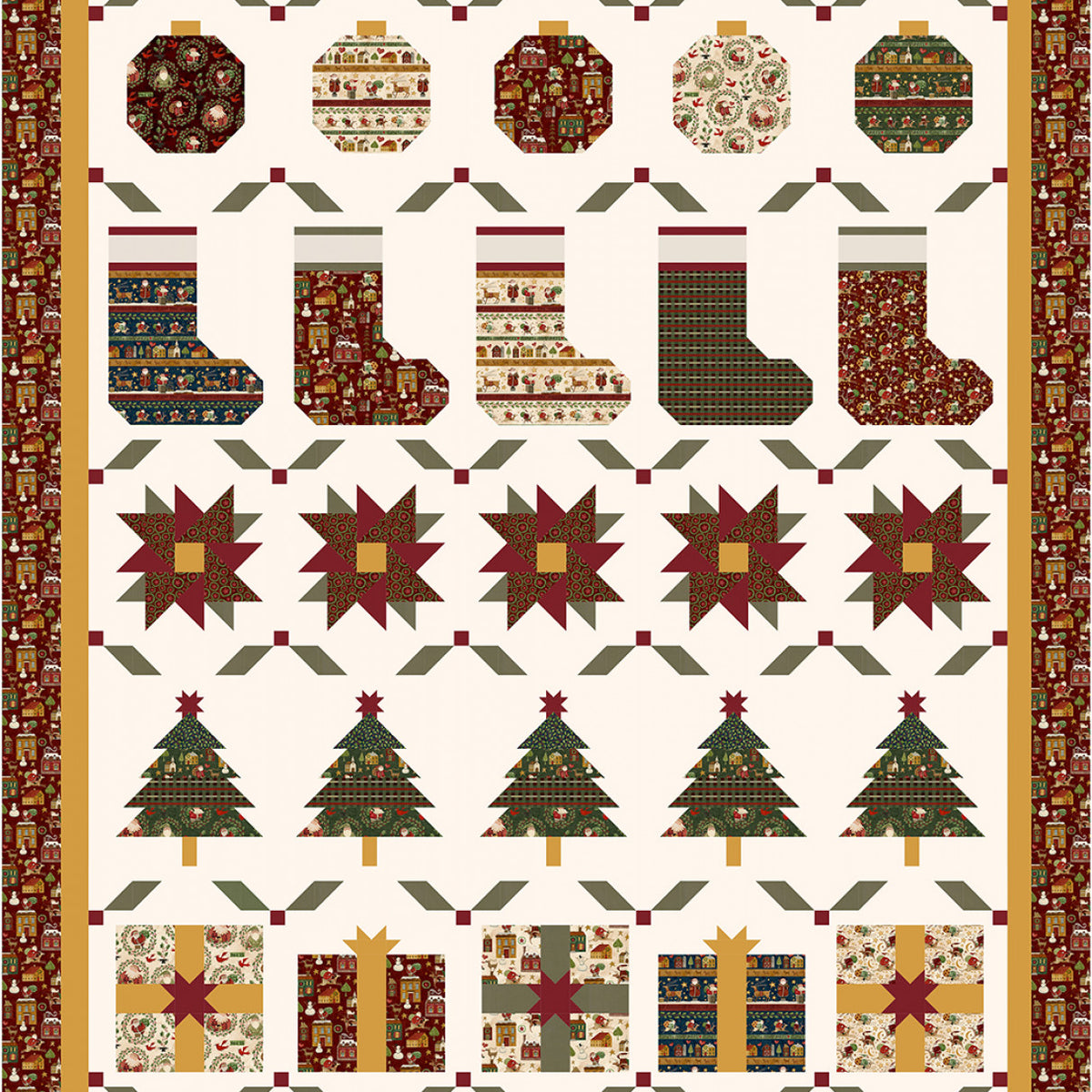 Christmas Row Quilt by Sew-N-Quilt Pattern – Quilting Books Patterns ...