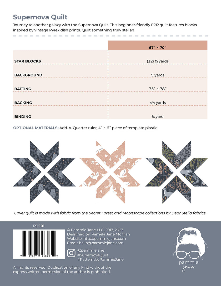 Supernova Quilt Pattern – Quilting Books Patterns and Notions