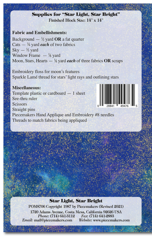 Star Light, Star Bright Quilt Pattern – Quilting Books Patterns and Notions