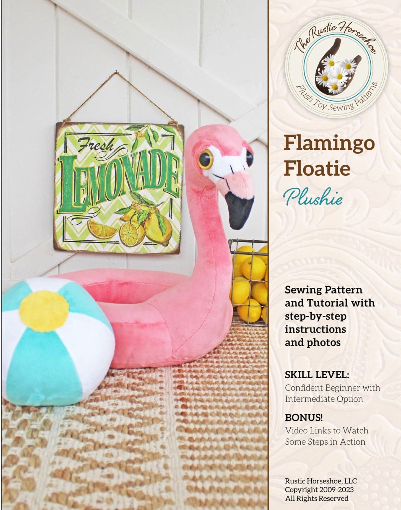 Flamingo Floatie Soft Toy Pattern – Quilting Books Patterns and Notions
