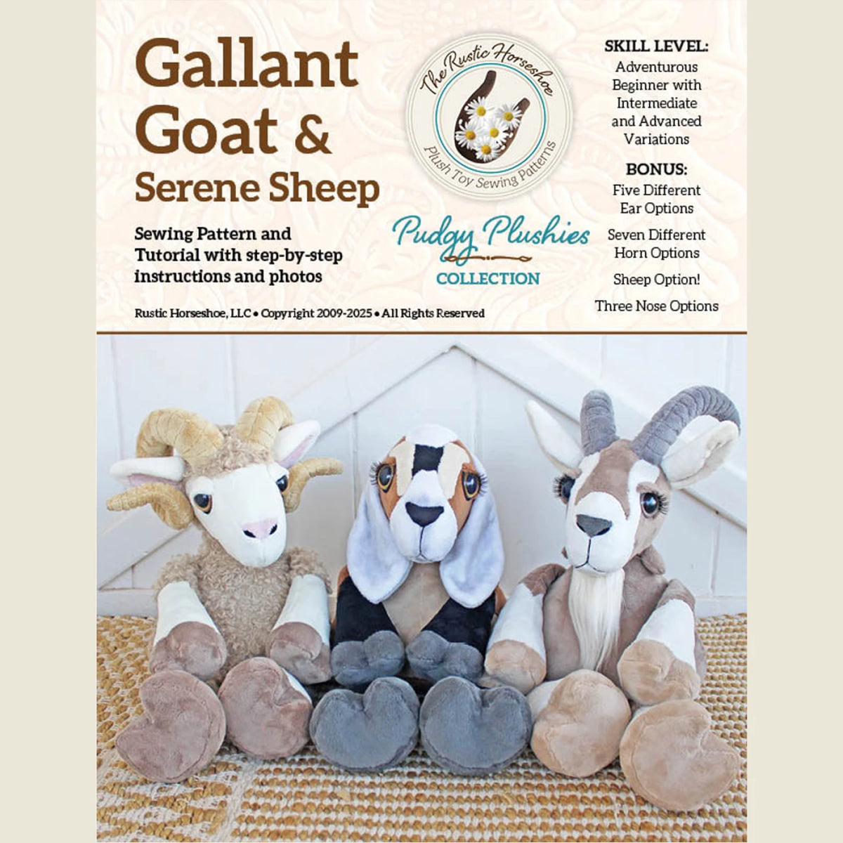 Gallant Goat and Serene Sheep Pudgy Plushie – Quilting Books Patterns ...