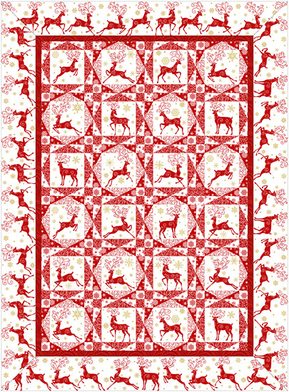 Ring Around Reindeer Quilt Pattern – Quilting Books Patterns and Notions