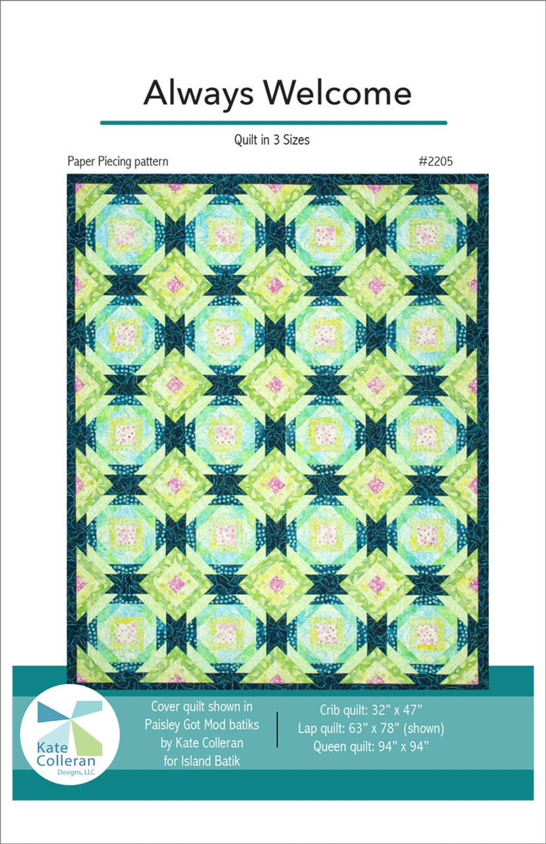 Always Welcome Quilt Pattern – Quilting Books Patterns and Notions