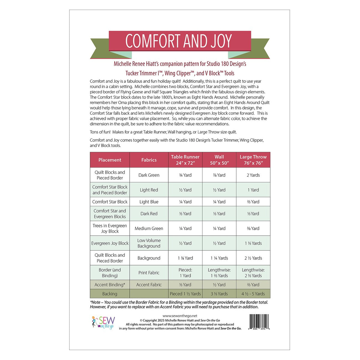 Comfort & Joy Quilt Pattern – Quilting Books Patterns and Notions