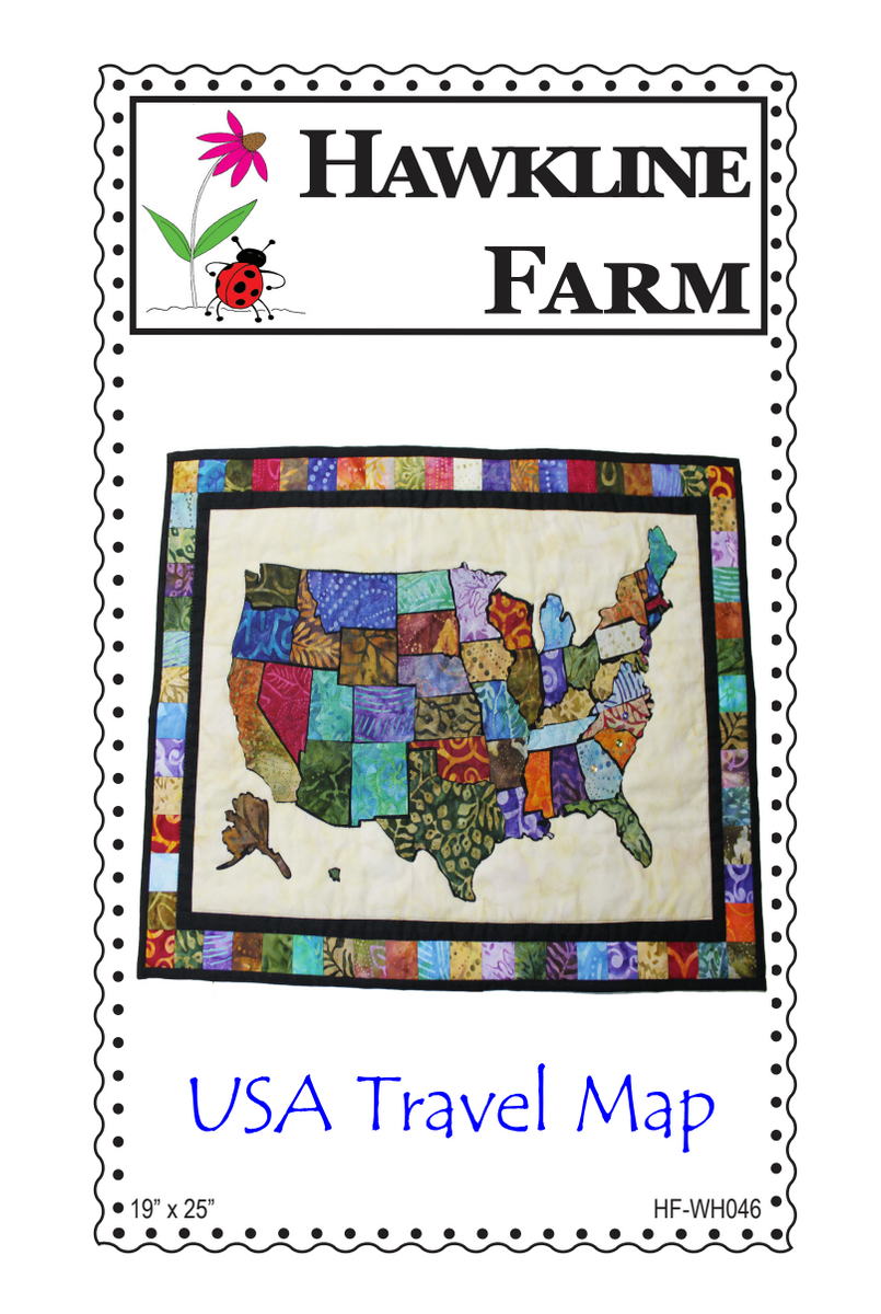 USA Travel Map Downloadable Pattern – Quilting Books Patterns and Notions