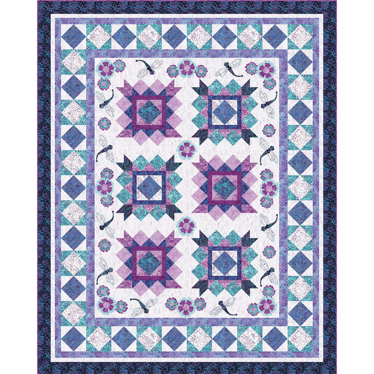 Dragonflies and Posies Quilt Pattern – Quilting Books Patterns and Notions