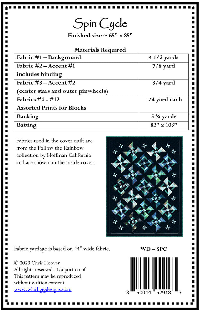 Spin Cycle Quilt Pattern – Quilting Books Patterns and Notions