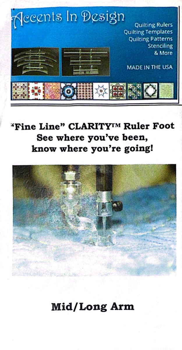 "Fine Line" Clarity Ruler – Quilting Books Patterns and Notions