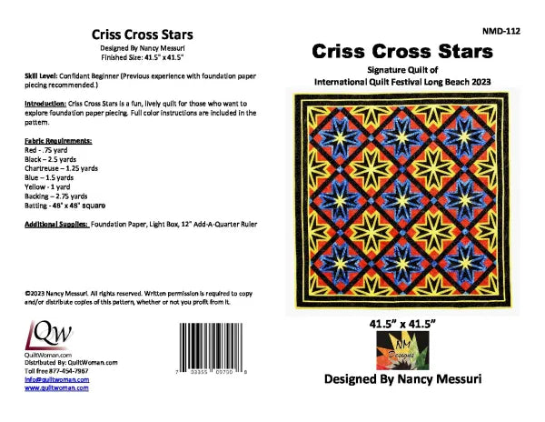 Criss Cross Stars Downloadable Pattern – Quilting Books Patterns and ...