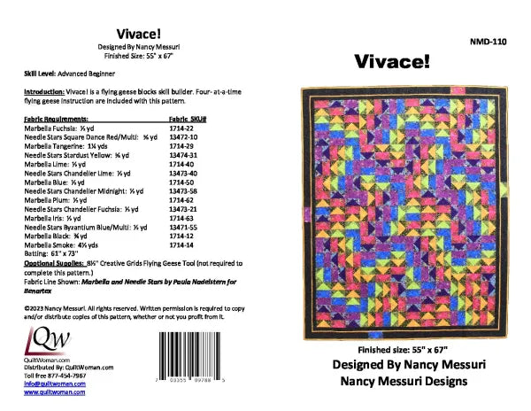 Vivace! Downloadable Pattern – Quilting Books Patterns and Notions