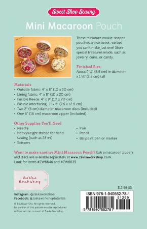 Mini Macaroon Pouch Kit – Quilting Books Patterns and Notions
