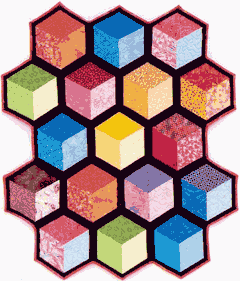 Floating Tumbling Blocks Quilt Pattern – Quilting Books Patterns and ...