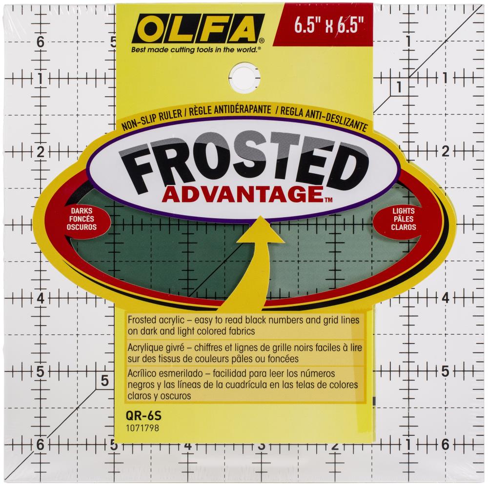 OLFA Frosted Advantage Non-Slip Ruler "The Compact" – Quilting Books ...