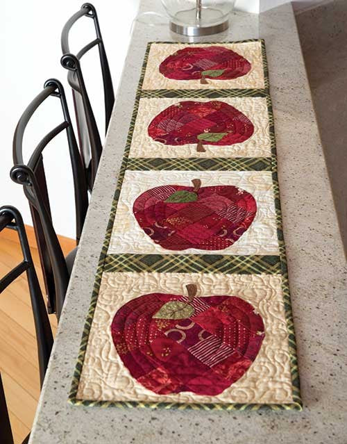 Patchwork Apple Table Runner Quilting – Quilting Books Patterns and Notions